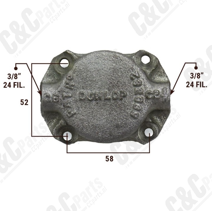 Caliper cylinder front Dunlop 2.1/8" nett price - C&C Parts Remonderdelen