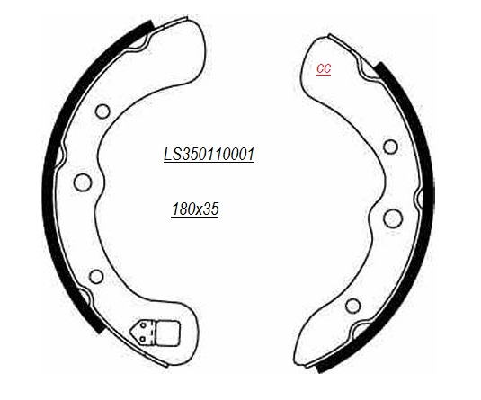 Lined shoe set of 4 180x35 - C&C Parts Remonderdelen